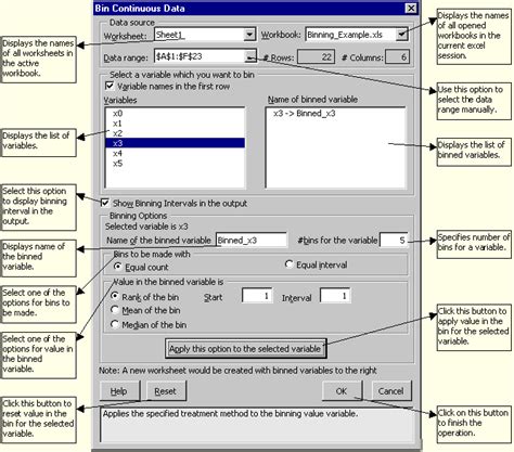 Using Bin Continuous Data Solver