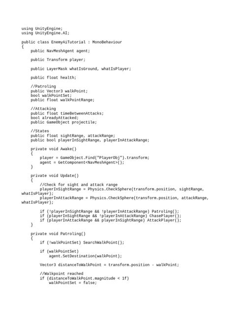 Enemy Ai Tutorial Pdf
