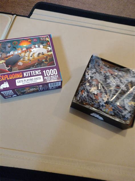 Cats Playing Chess Jigsaw Puzzle From Exploding Kittens Review Whats