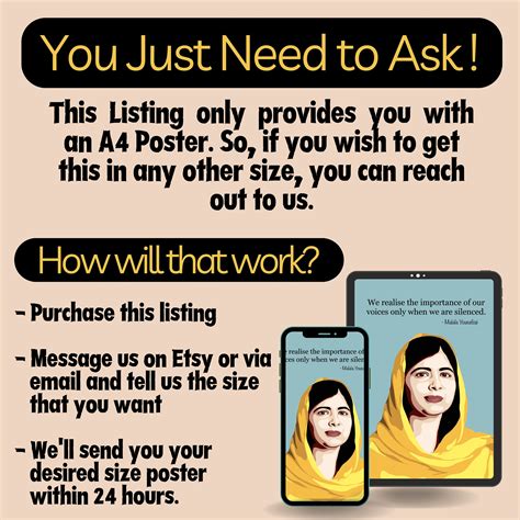 Malala Yousafzai Poster Inspirational Women Poster Inspirational Quote