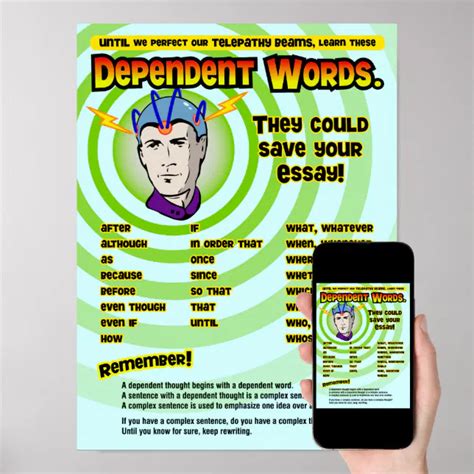 Dependent Words Poster Zazzle