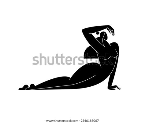 Contemporary Female Body Vector Illustration Nude Stock Vector Royalty