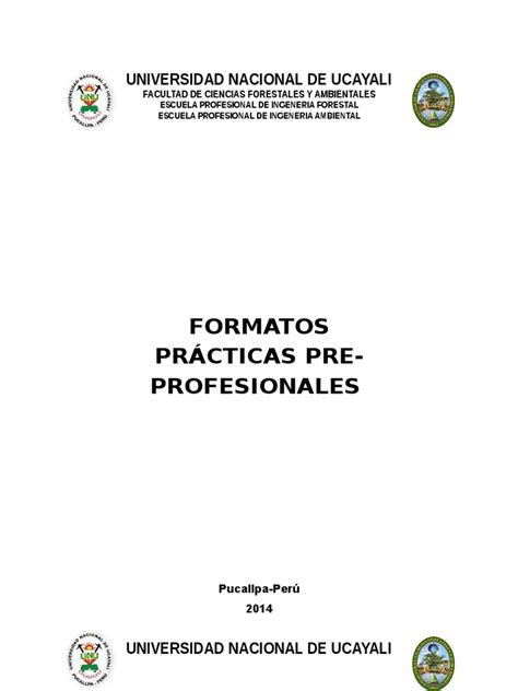 Pdf Formatos PrÁcticas Preprofesionales Dokumentips