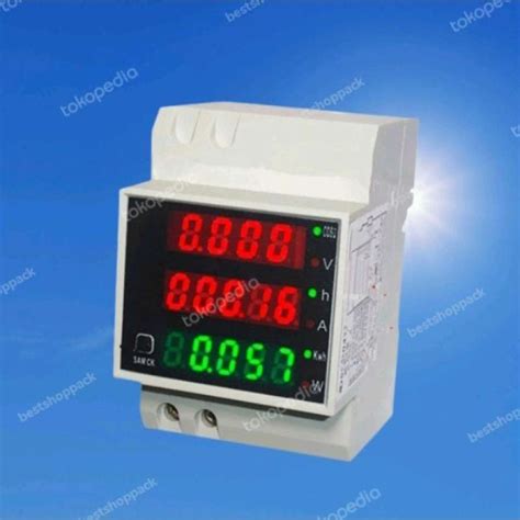Promo DIN Rail D52 2047 LED Multi Function Digital Ampere Meter Voltage