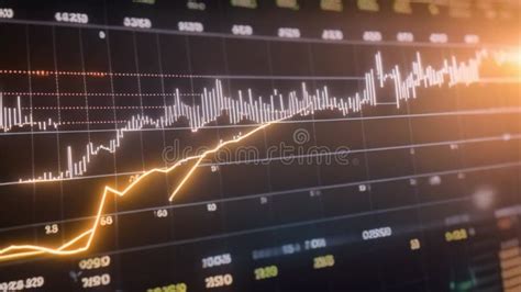 Financial Graph Displaying Growth And Fluctuation Stock Video Video