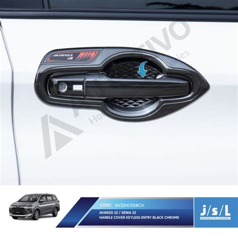 Cover Handle Handel Hendel Pegangan Gagang Pintu Mobil All New Avanza JSL Keyless Black