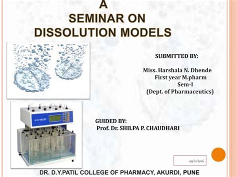 Dissolution Models Sem 1 Pptx