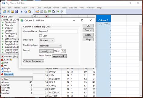 How To Convert A Numeric Column To A Date Column Correctly Jmp User Community