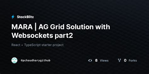 Mara Ag Grid Solution With Websockets Part Stackblitz