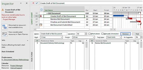 identifying driving predecessors in microsoft project