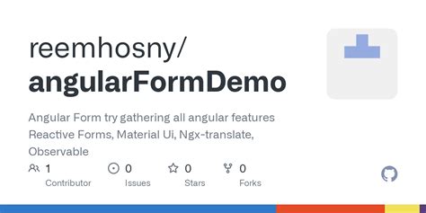 Github Reemhosny Angularformdemo Angular Form Try Gathering All Angular Features Reactive
