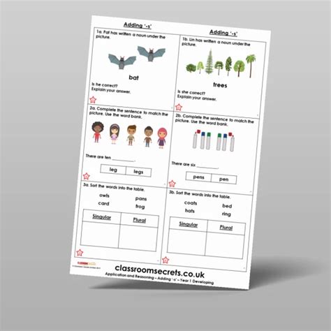 Year 1 Adding S Application And Reasoning Resource Classroom Secrets