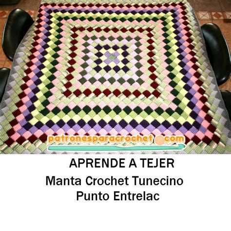Cómo Tejer una Manta Punto Entrelac al Crochet Tutorial Español