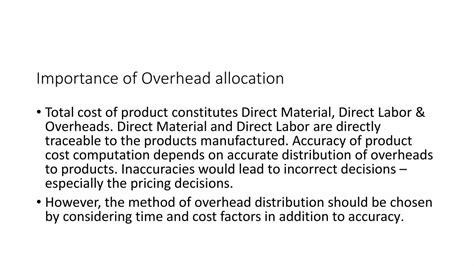 Overhead Analysis Powerpoint Slides Learnpick India
