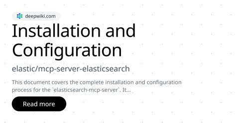 Installation And Configuration Elasticmcp Server Elasticsearch Deepwiki