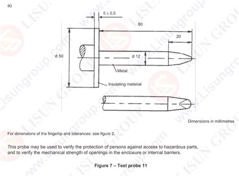 Iec 60065의 테스트 프로브 키트 Lisun