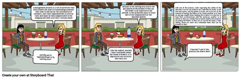 Dialogue Evaluating Product And Service” Storyboard