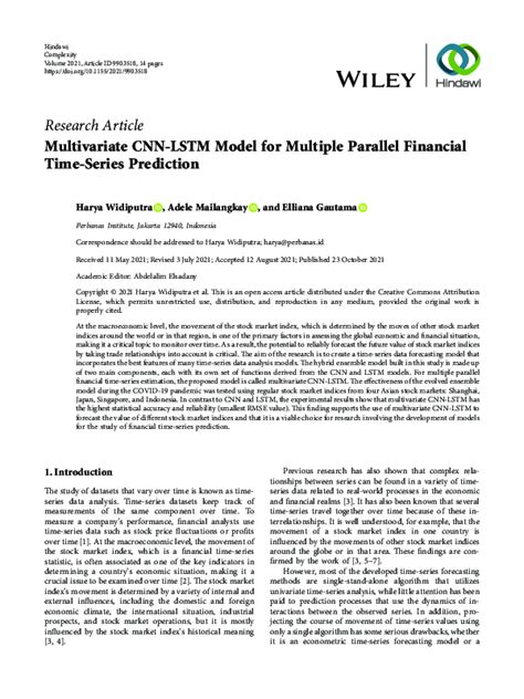 pdf multivariate cnn lstm model for multiple parallel financial time