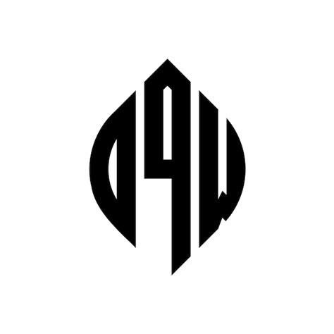 Premium Vector Oqw Circle Letter Logo Design With Circle And Ellipse