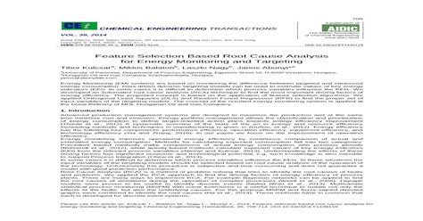 Feature Selection Based Root Cause Analysis For · Root Cause Analysis Rca Is A Method Of