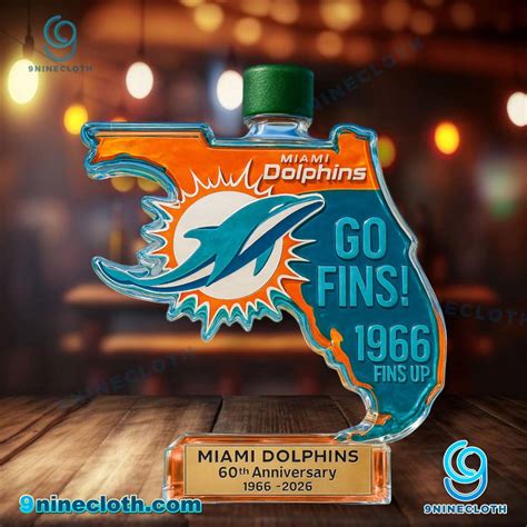 Miami Dolphins Home State Whisket Bottle 9ninecloth