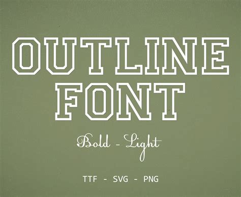 Outline Font Hollow Font Outline Font Handwriting Varsity Font College