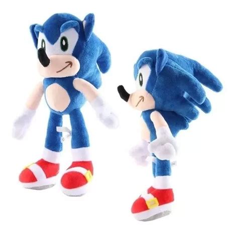 Peluche Muñeco Sonic Shadow Tails Knuckles Silver 30 Cm