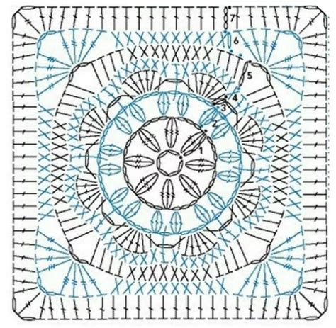 Плед крючком из цветов схема 93 фото