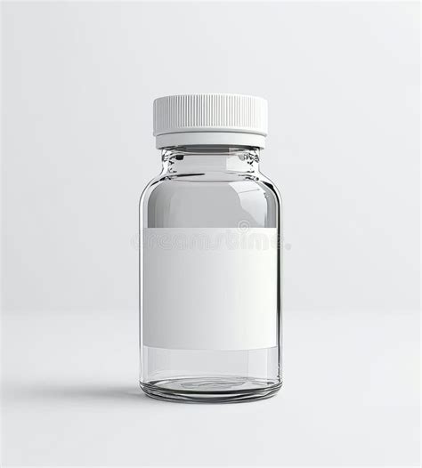 Vial For Injecting Medicine With Blank Label On White Background 3d