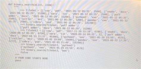 Solved Please Solve The Following Binary Search Code In
