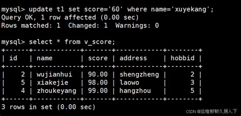 Mysql高阶语句 Csdn博客