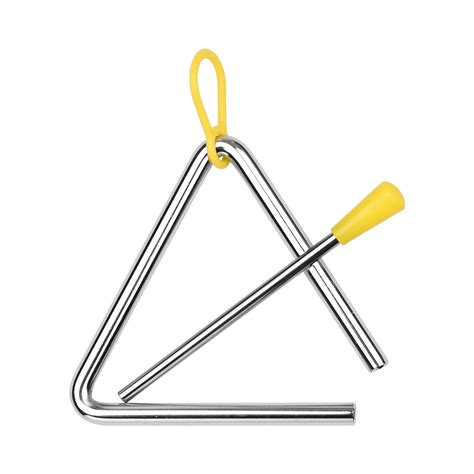 4 Inch Triangle Bell With Metal Mallet Steel Percussion Idiophone For Early Rhythm Learning