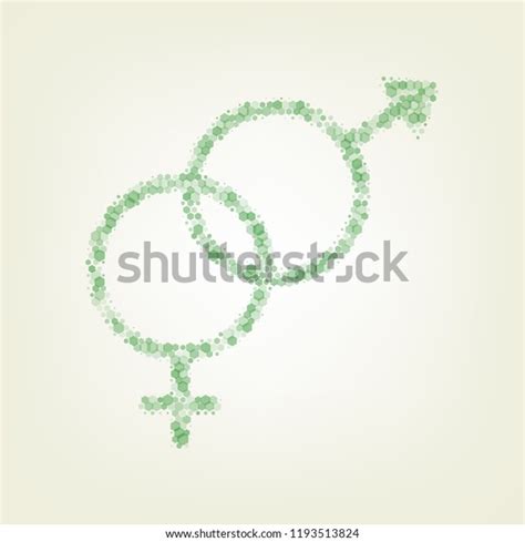 Sex Symbol Sign Vector Green Hexagon เวกเตอร์สต็อก ปลอดค่าลิขสิทธิ์