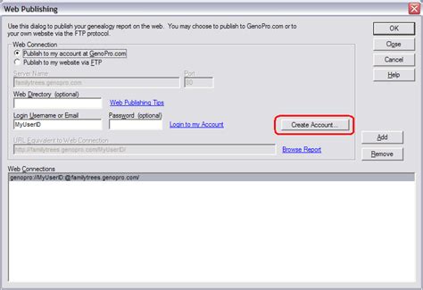 Publishing My Report On The Web Genopro Help