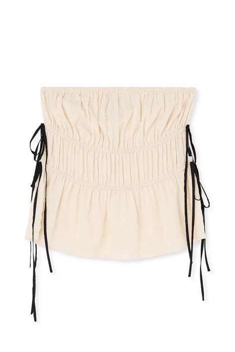 Bandeau Tie Detail Chiffon Top Offwhite Na Kd