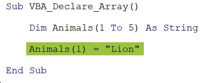 VBA Declare Array Excel Step By Step Examples How To Use
