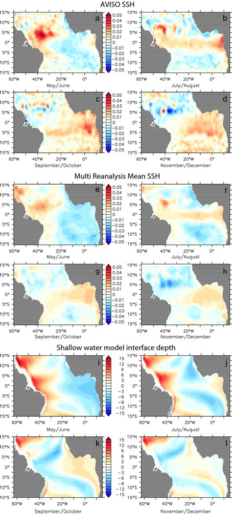 Composite Anomalies Of SSH In M From AVISO Ad And Multi Reanalysis