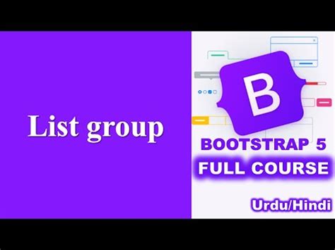 Learn List Group In Bootstrap Bootstrap Complete Course Mind Luster