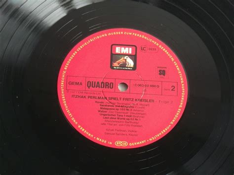 Popsike Com EMI Quadrophonic Lp ITZHAK PERLMAN Plays FRITZ KREISLER