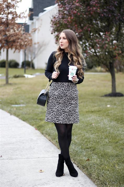 Leopard Print Skirt And Black Turtleneck A Classy Fashionista