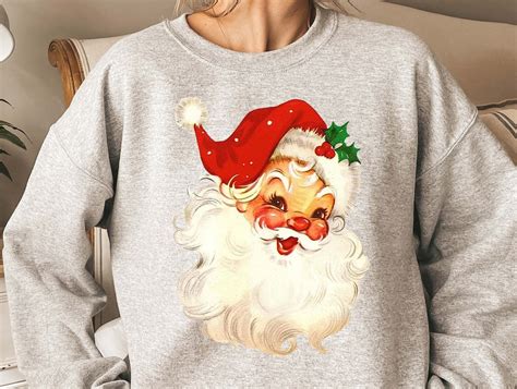 Santa Claus Sweater Christmas Sweatshirt Xmas Holiday Ts Santa