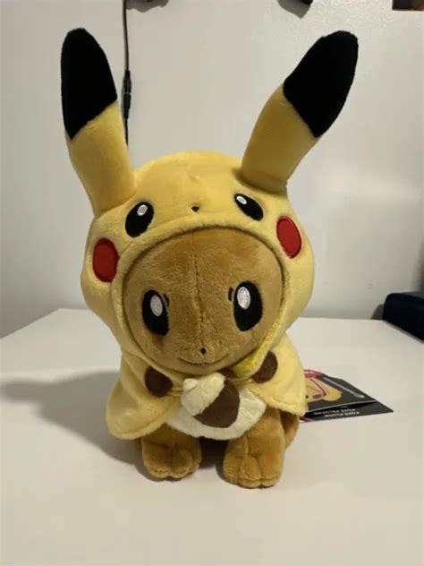 Pokemon Center Eevee Wearing Pikachu Cape Plush Brand New 57 24 Picclick Ca