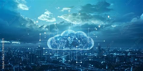 A Diagram Showing Connections Between 5g Network Cloud Computing Data Storage Online Financial