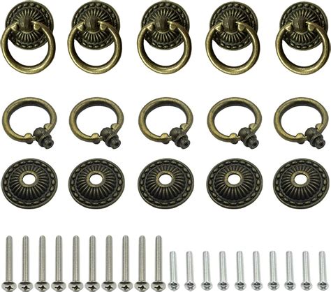 Lc Lictop 10 Pack Vintage Knobs Pulls Handles Antique Drawer Pull Ring
