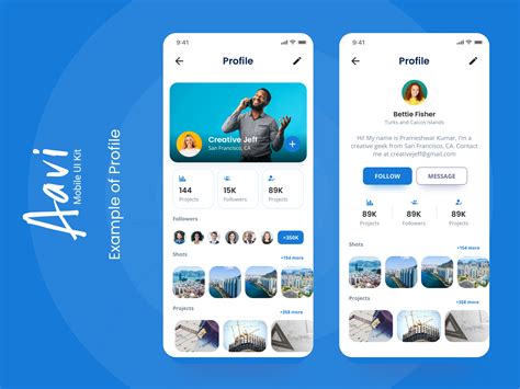 Profile Example From Aavi Mobile App Ui Kit By Prameshwar Kumar On Dribbble