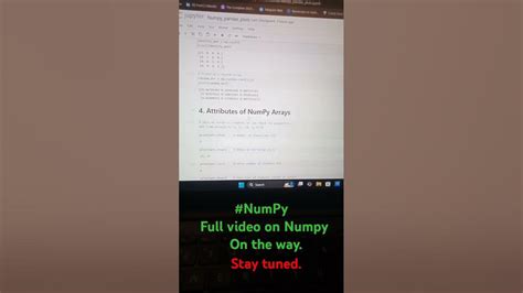 Numpy How It Works Datascience Dataanalytics Numpy Youtube