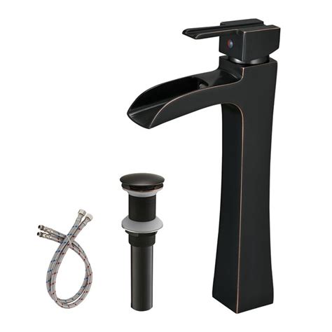Bwe Oil Rubbed Bronze Vessel 1 Handle Watersense Waterfall Bathroom