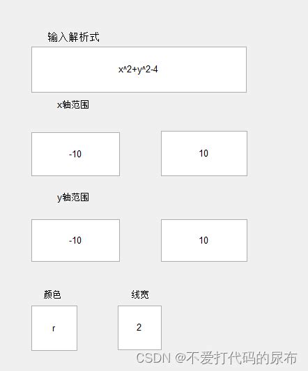 Matlab课程设计 GUI 绘制任意函数图 matlab gui CSDN博客
