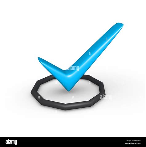 Check Mark Inside Circle Stock Photo Alamy