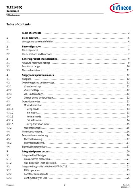 Tle9166eq Half Bridges And High Side Switches Infineon